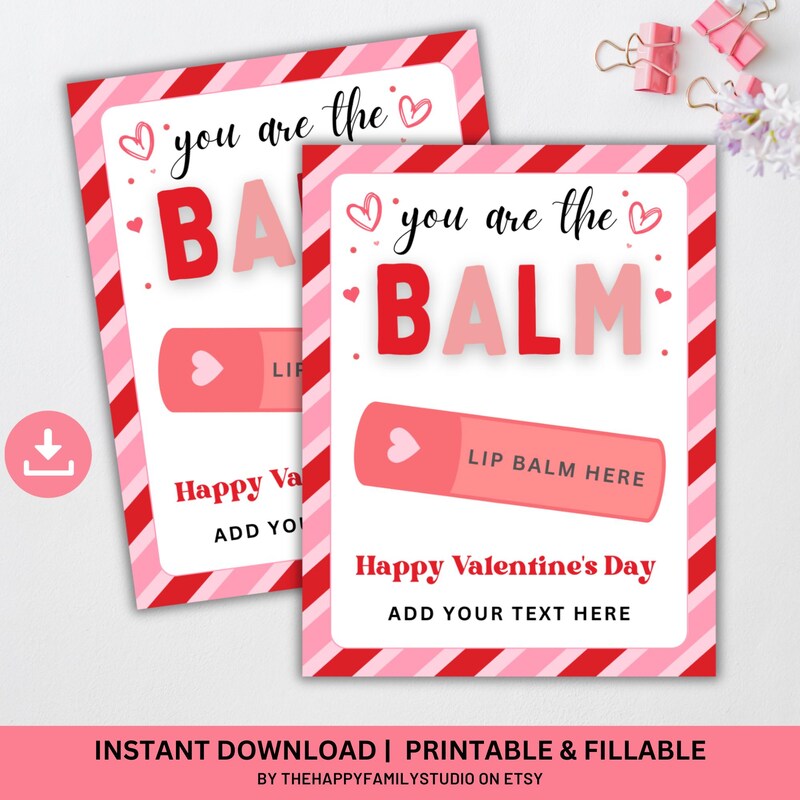 Lip Balm Class Valentine - Etsy