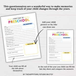 Kids Keepsake Journal, School Memory Book, School Memory Questionnaire ...