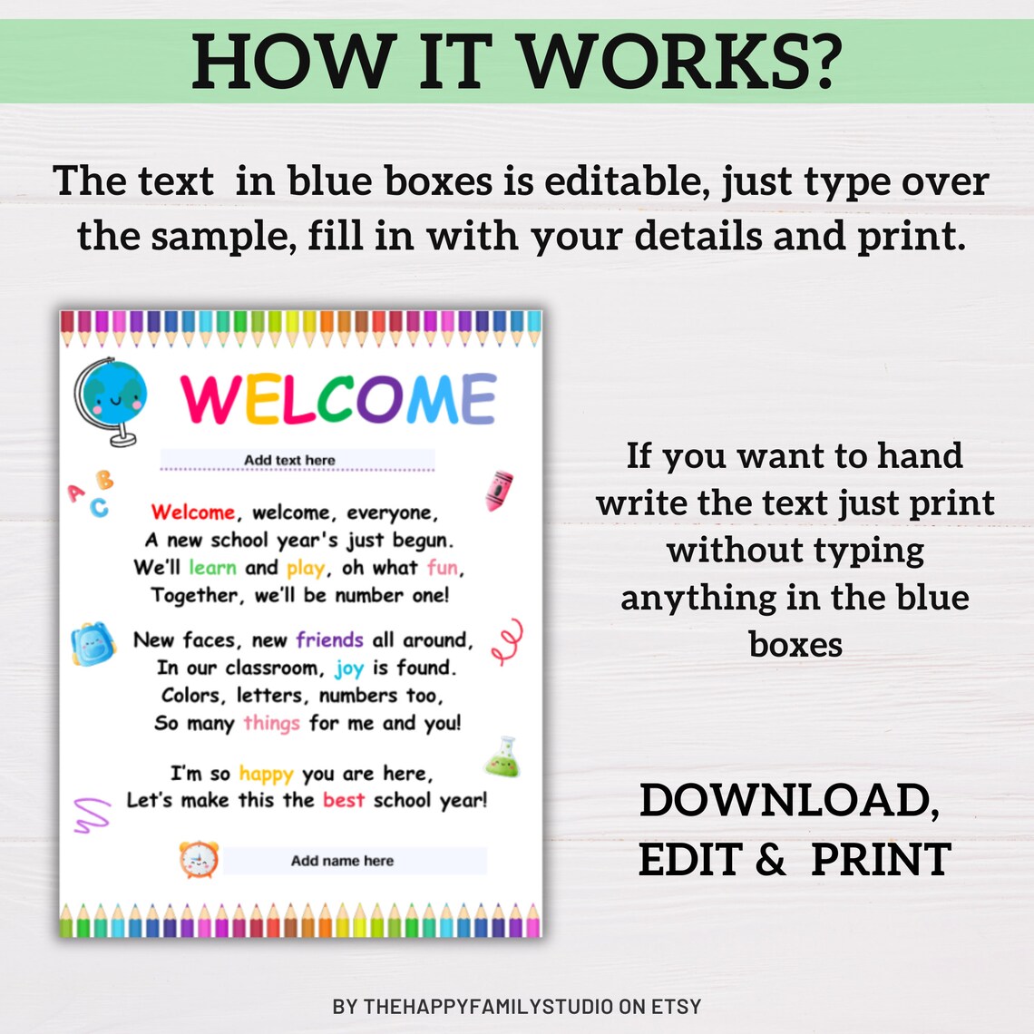 Welcome Back to School Letter for Students, Teacher Gift School Card ...