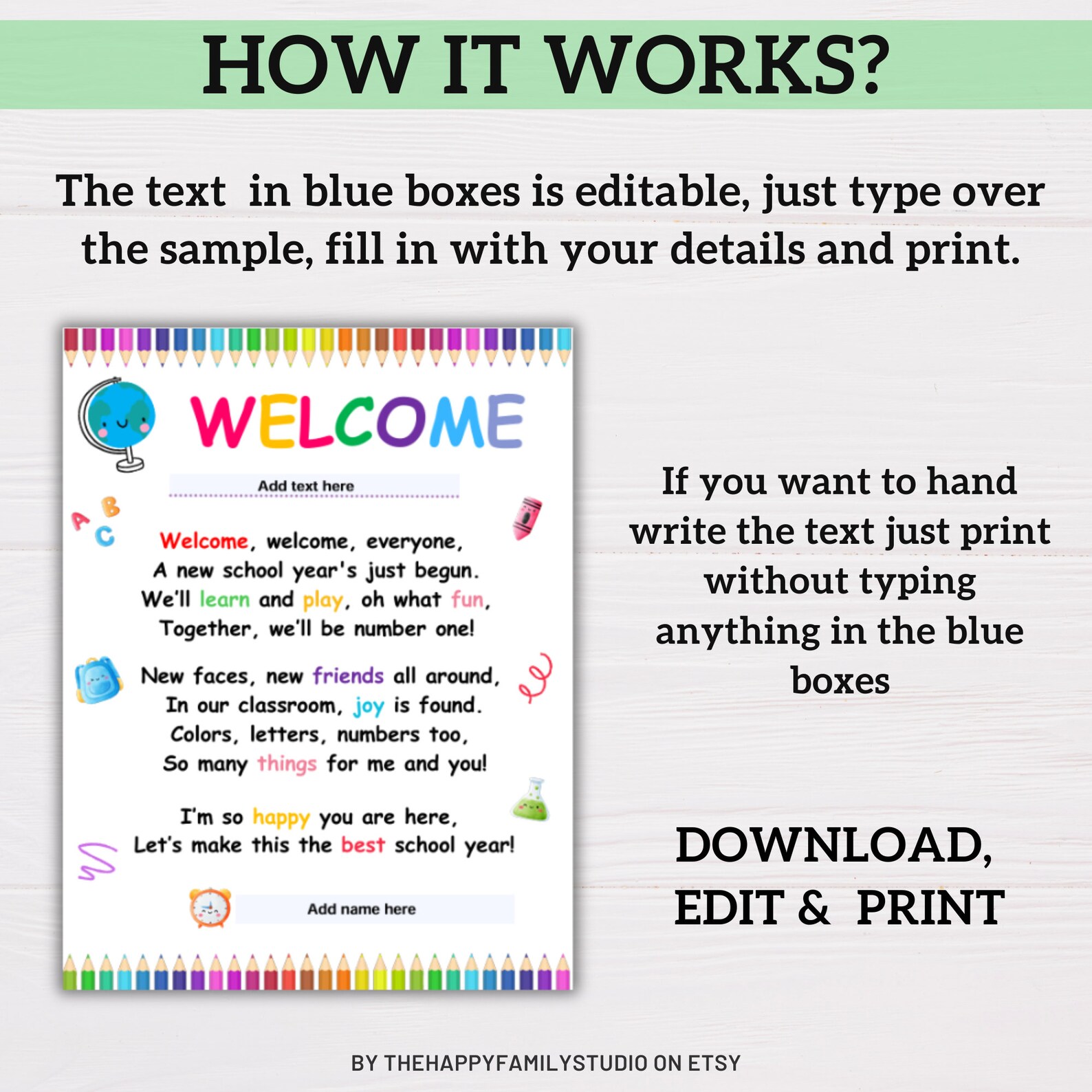 Welcome Back to School Letter for Students, Teacher Gift School Card ...