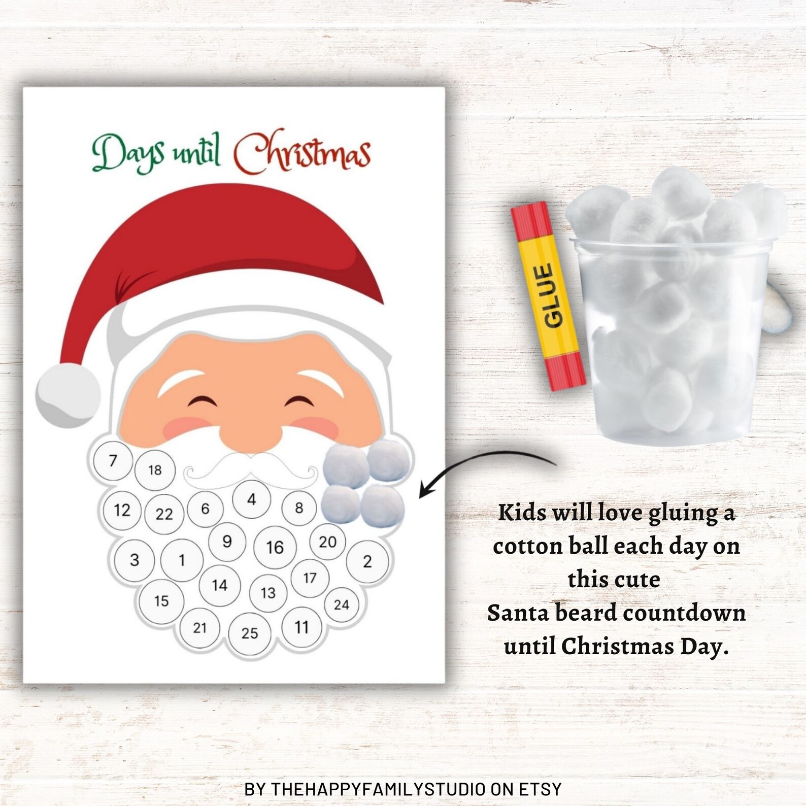 Countdown to Christmas, Christmas Advent Calendar for Kids, Christmas ...