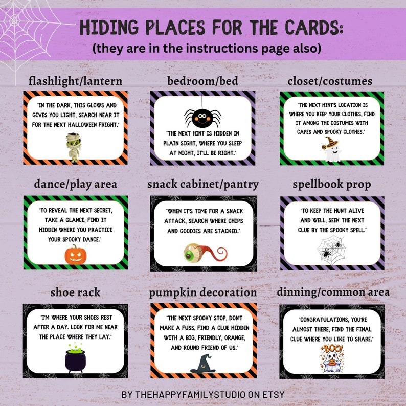 Halloween Scavenger Hunt for Kids, Ultimate Indoor Halloween Treasure ...