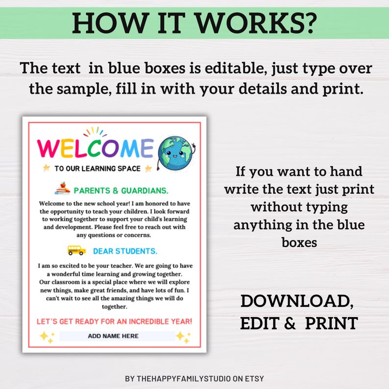 Welcome Back to School Letter for Parents and Students, First Day of ...