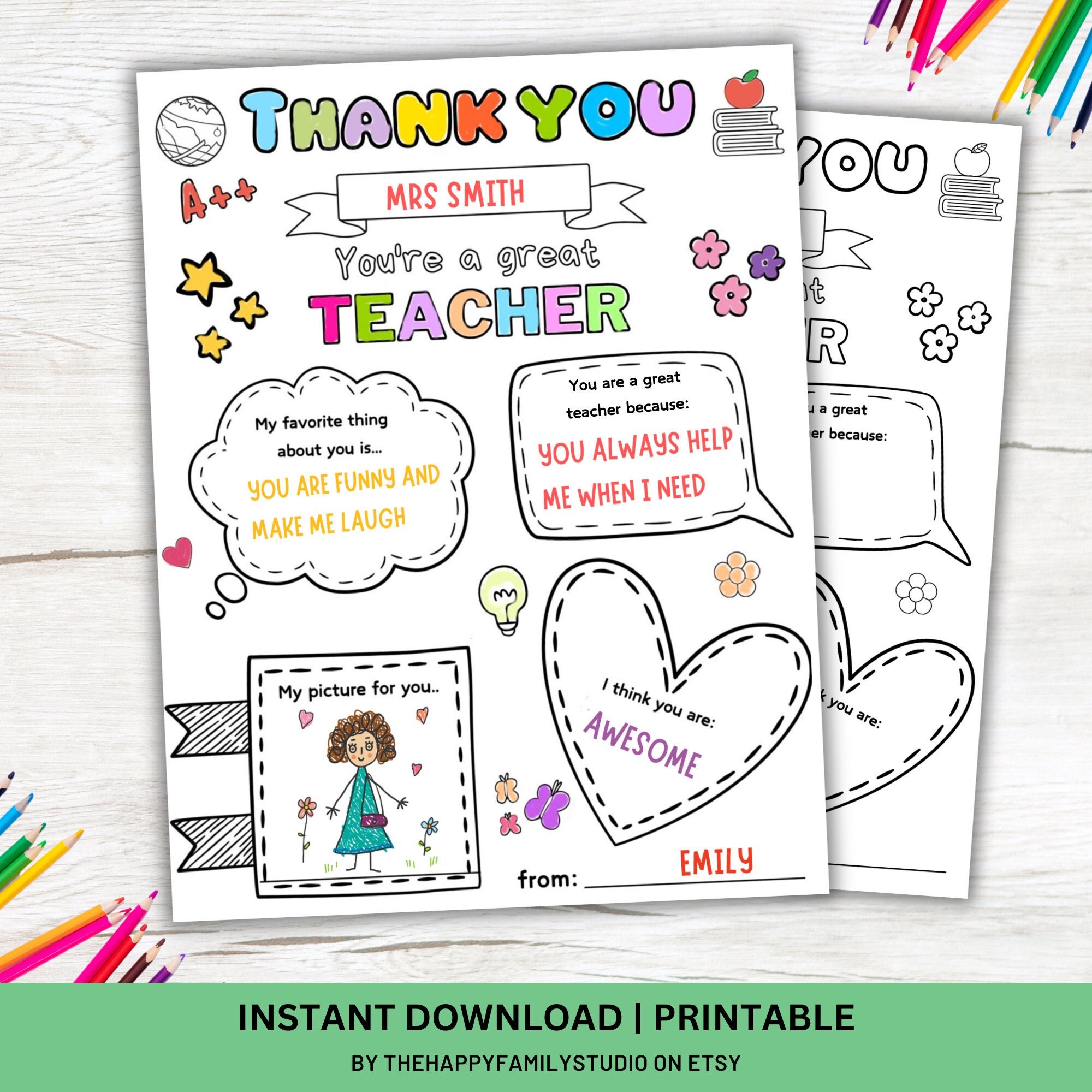 Printable Teacher Appreciation Gift, Teacher Appreciation Week, All ...