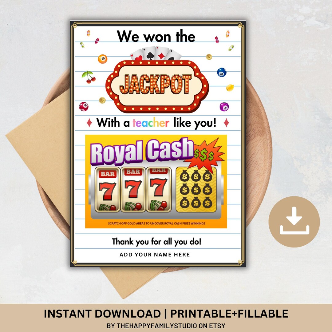 Lotto Gift Card Holder, Lottery Ticket Appreciation Tag, Staff Teacher ...