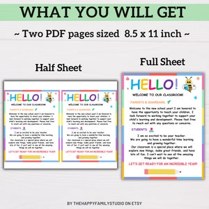 Welcome Back to School Letter for Parents and Students, First Day of ...