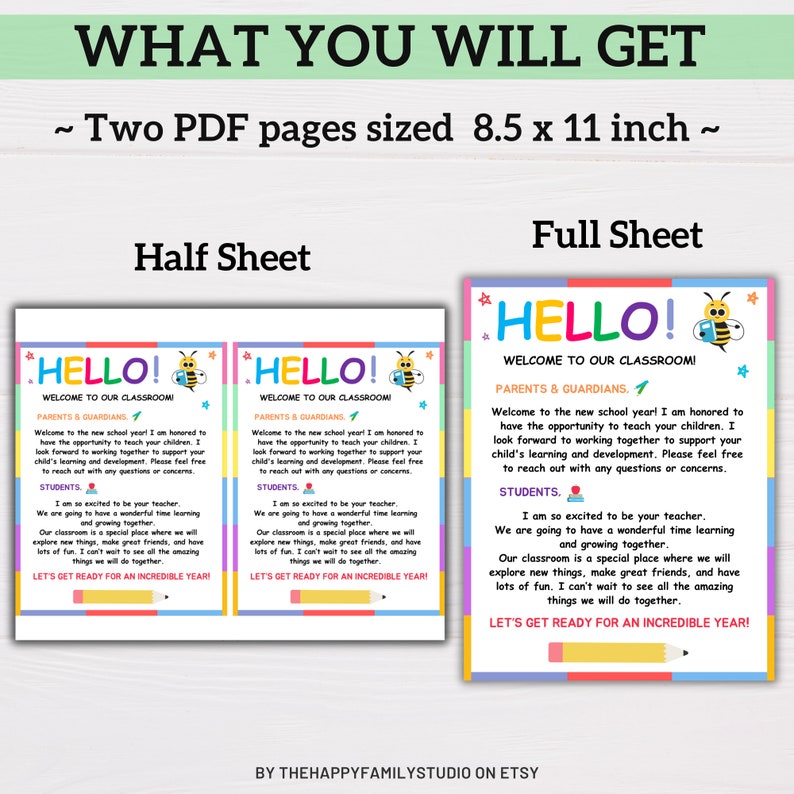 Welcome Back to School Letter for Parents and Students, First Day of ...