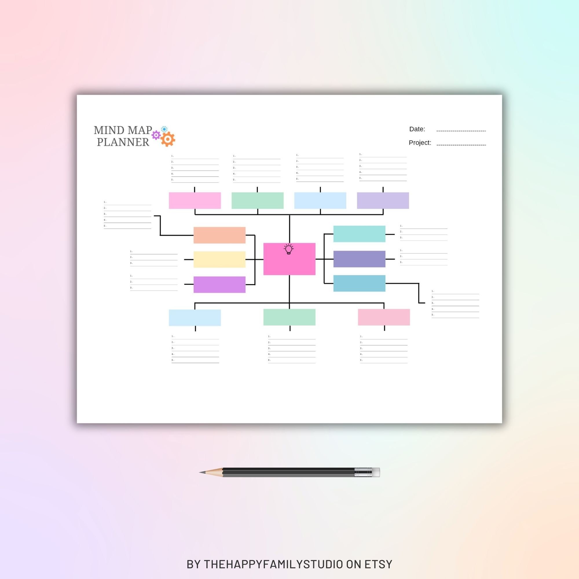 Printable Mind Map Planner Mind Map Template Mind Map - Etsy