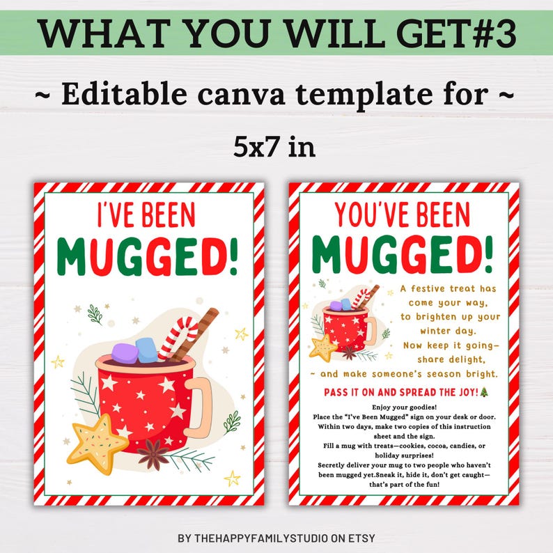 I've Been Mugged Coworker Game, You've Been Mugged Office Christmas ...