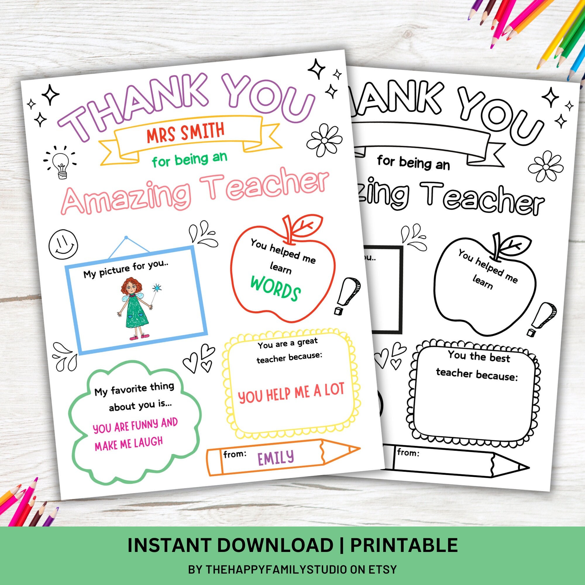 Printable Teacher Appreciation Gift, Teacher Appreciation Week, All ...