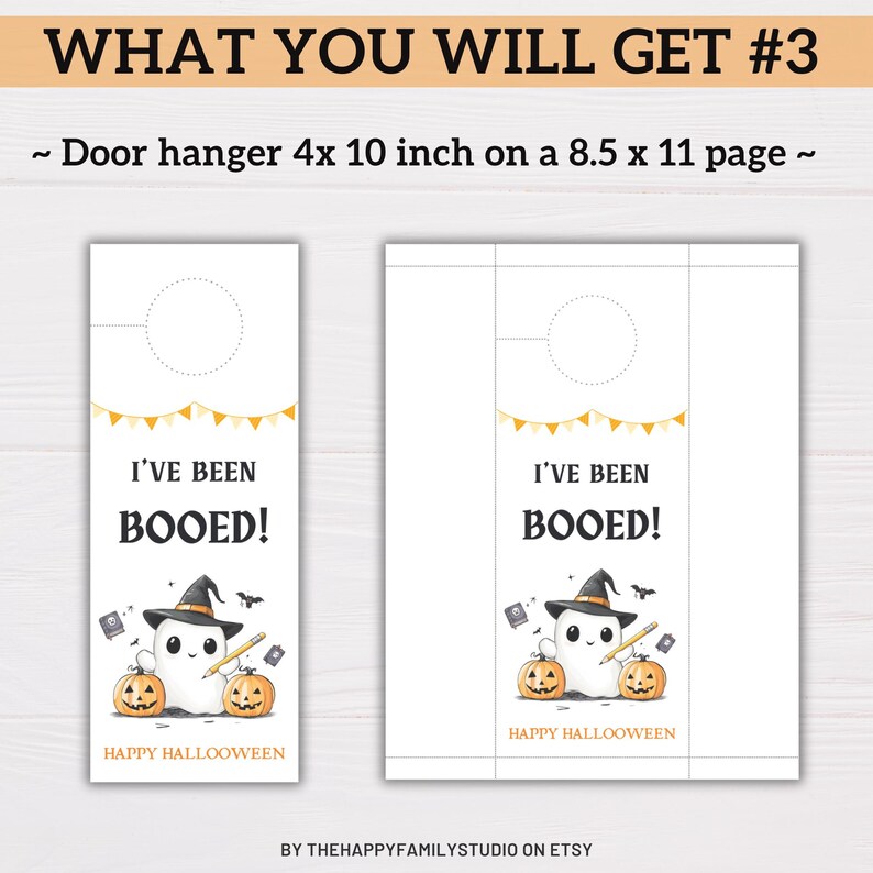 Retro You've Been Booed Sign, You've Been Boo'd Basket Gift Tag, Booed ...