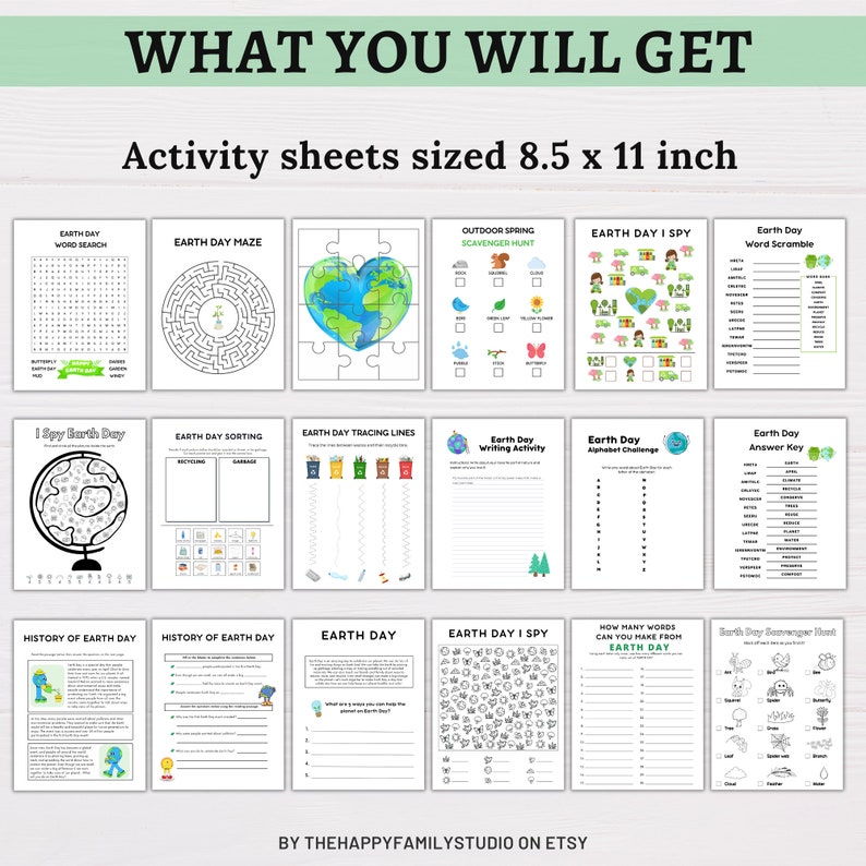 Earth Day Activities Bundle, Educational Earth Day Games, Recycle ...