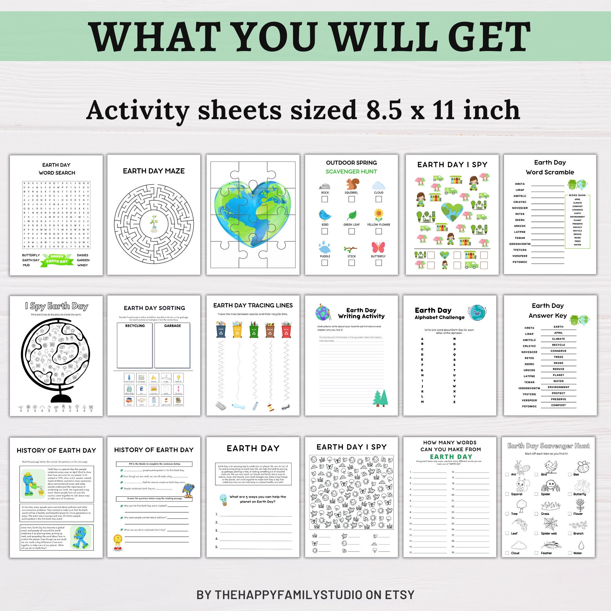 Earth Day Activities Bundle, Educational Earth Day Games, Recycle ...