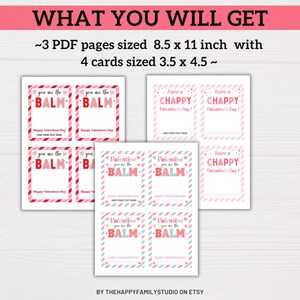 Printable You're the Balm Valentine's Day Card, Editable Lip Balm ...