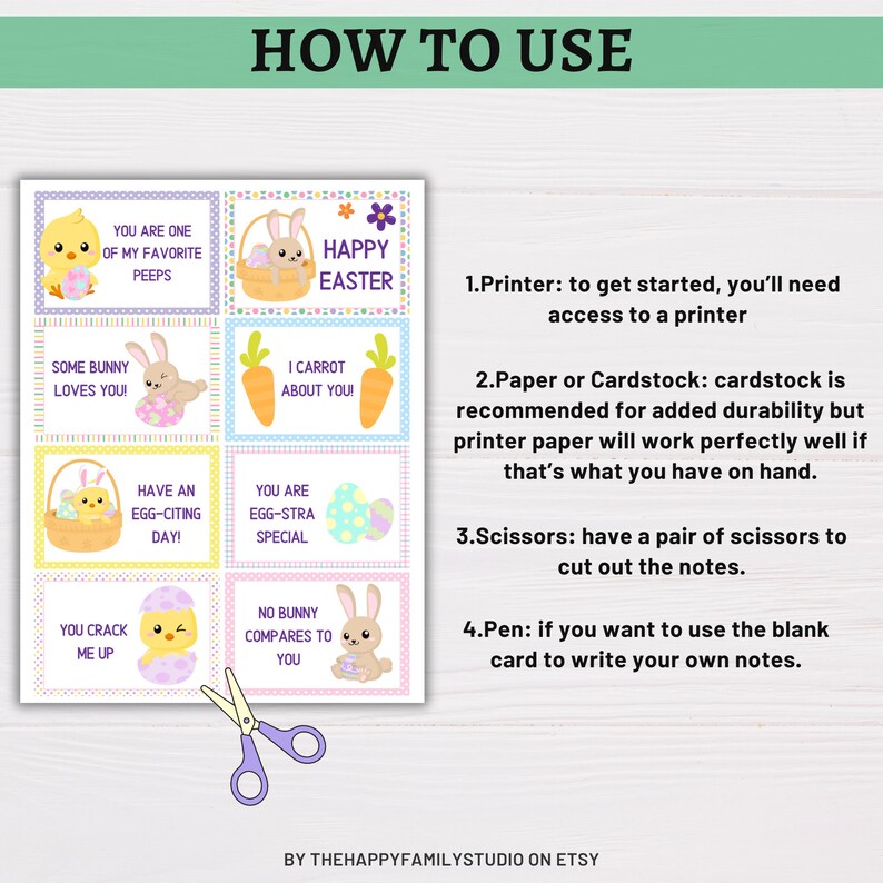 Easter Printable Lunchbox Notes for Kids, Spring Lunchbox Notes, Cute ...