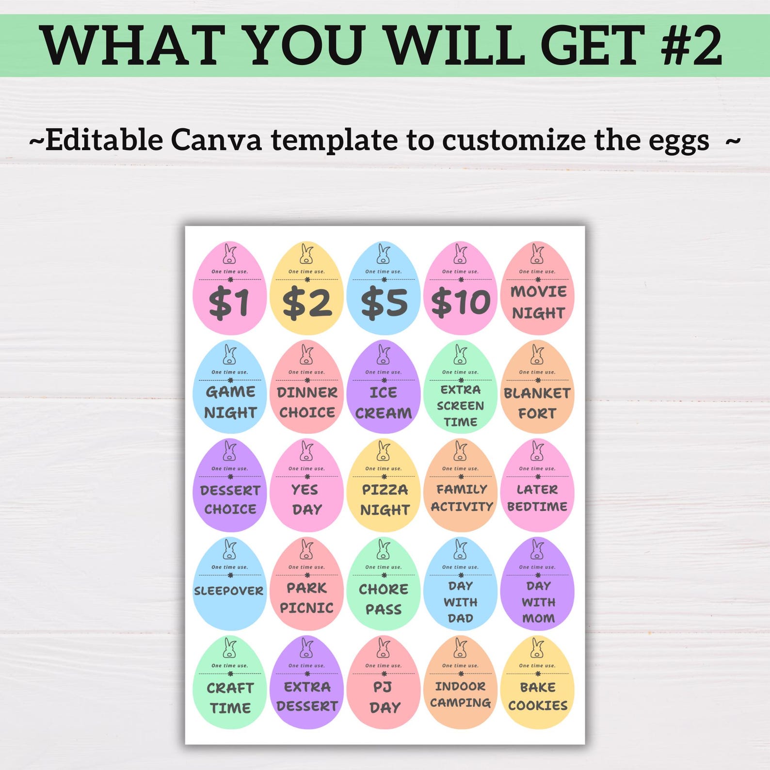 Easter Tokens for Easter Egg Filler, Easter Egg Hunt for Kids, Easter ...
