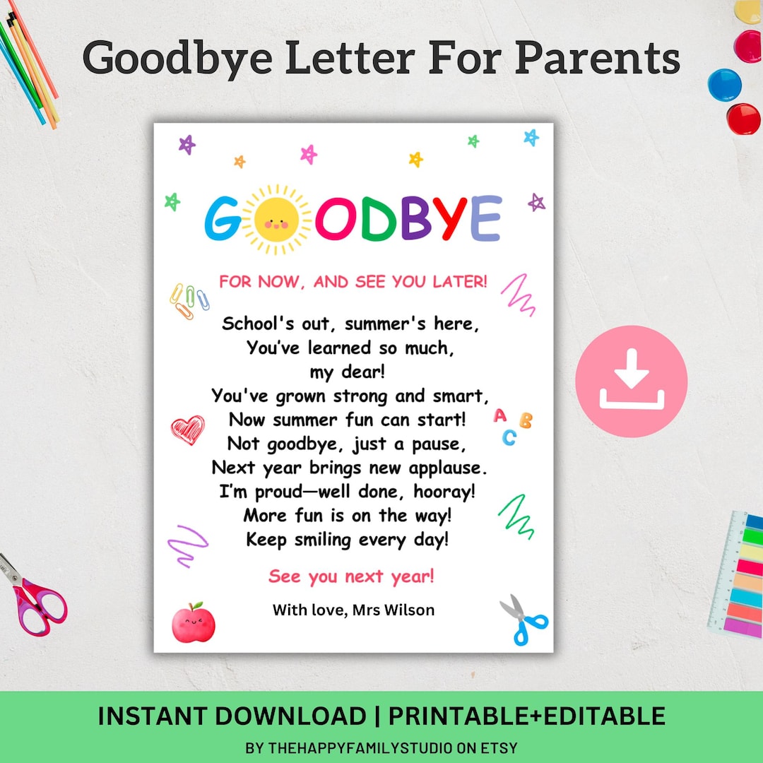 End of School Year Poem Gift From Teacher to Student, End of Year Gift ...