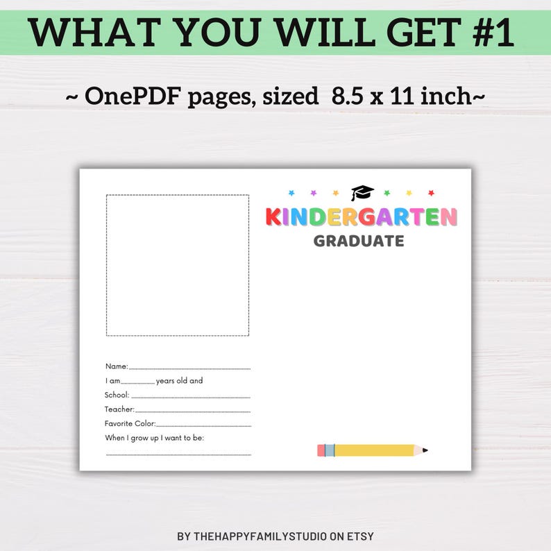 Kindergarten Graduation Handprint Art: Last Day Interview (digital ...