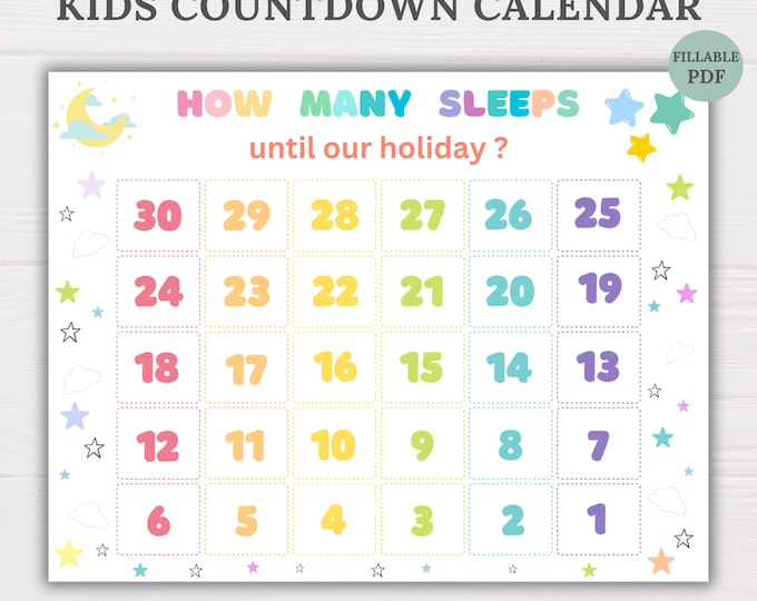 Summer Break Countdown, Event Countdown, Special Countdown, Children's ...