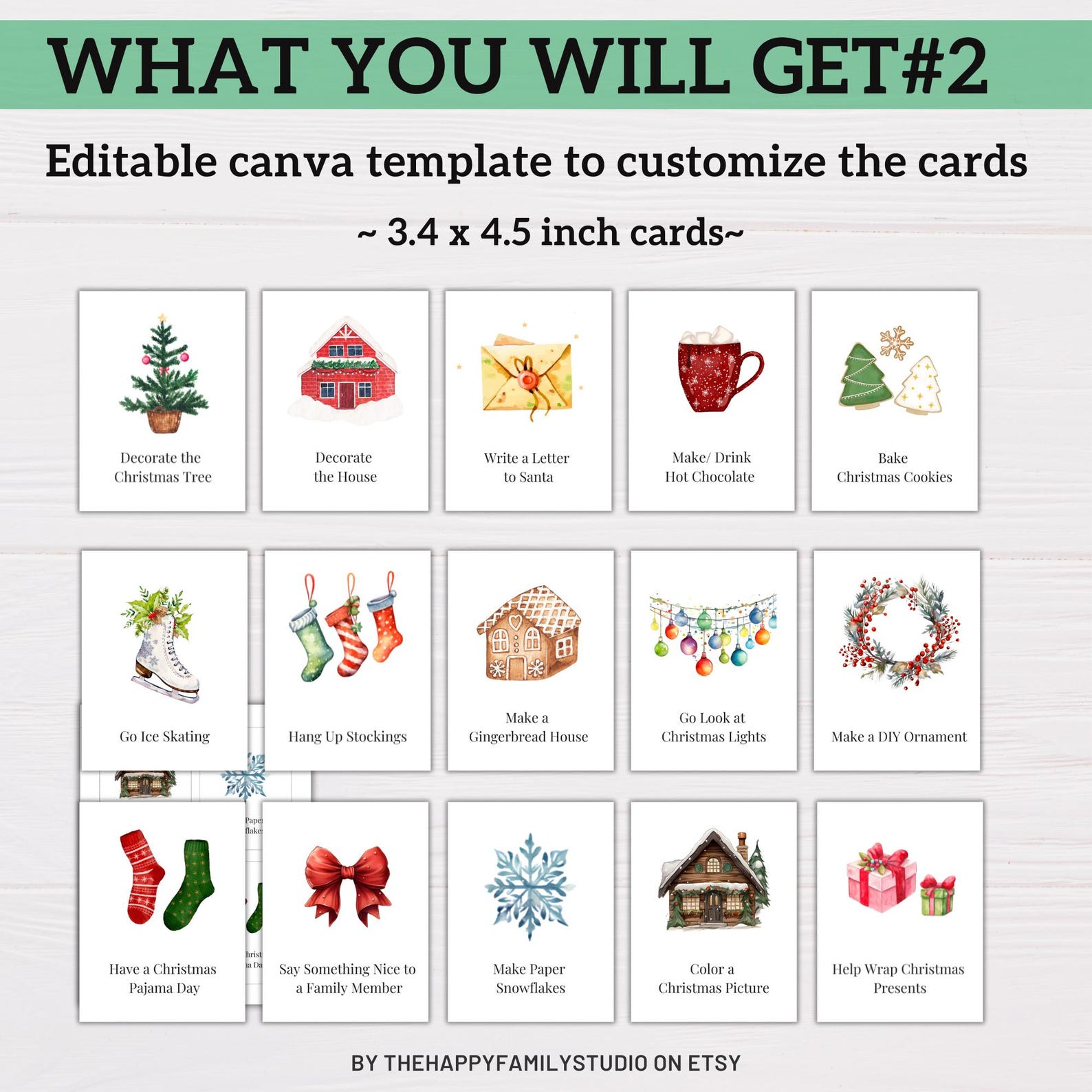 Editable Advent Calendar Activity Cards, Christmas Countdown, Kids ...