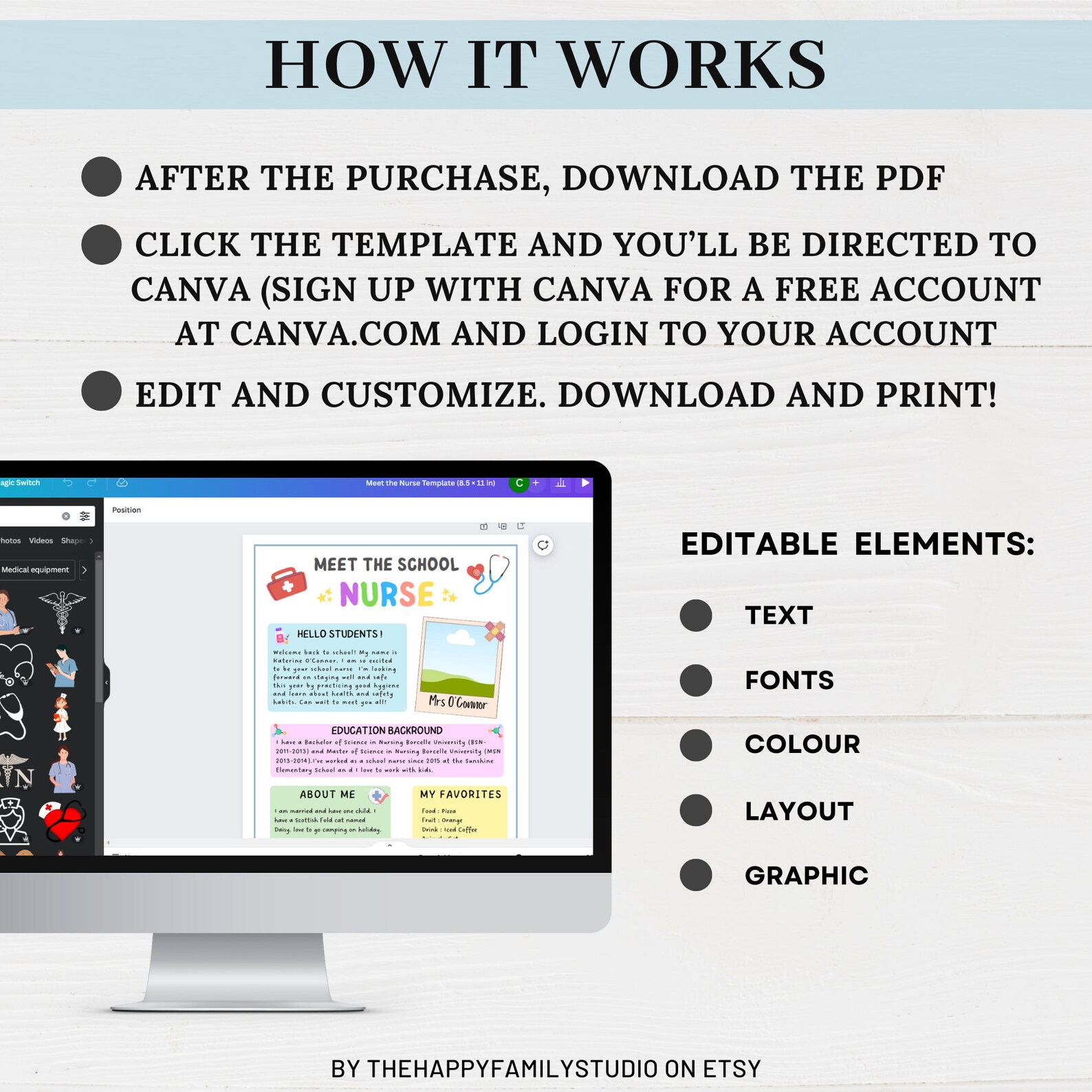 EDITABLE Meet the School Nurse Template, Meet Your Teacher Letter ...