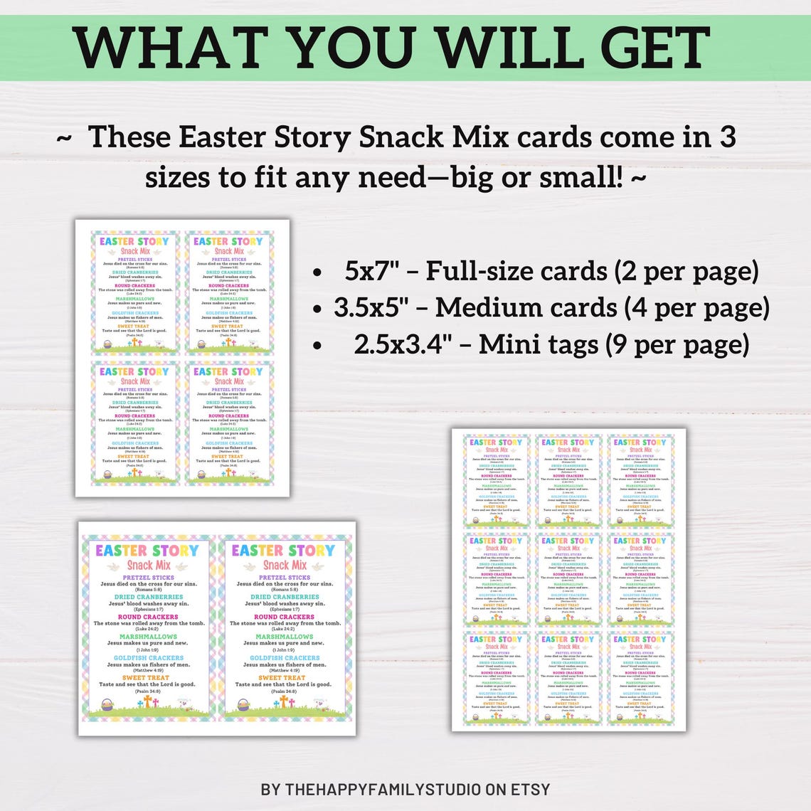 Easter Story Snack Mix Printable: Religious Easter Tags (digital ...