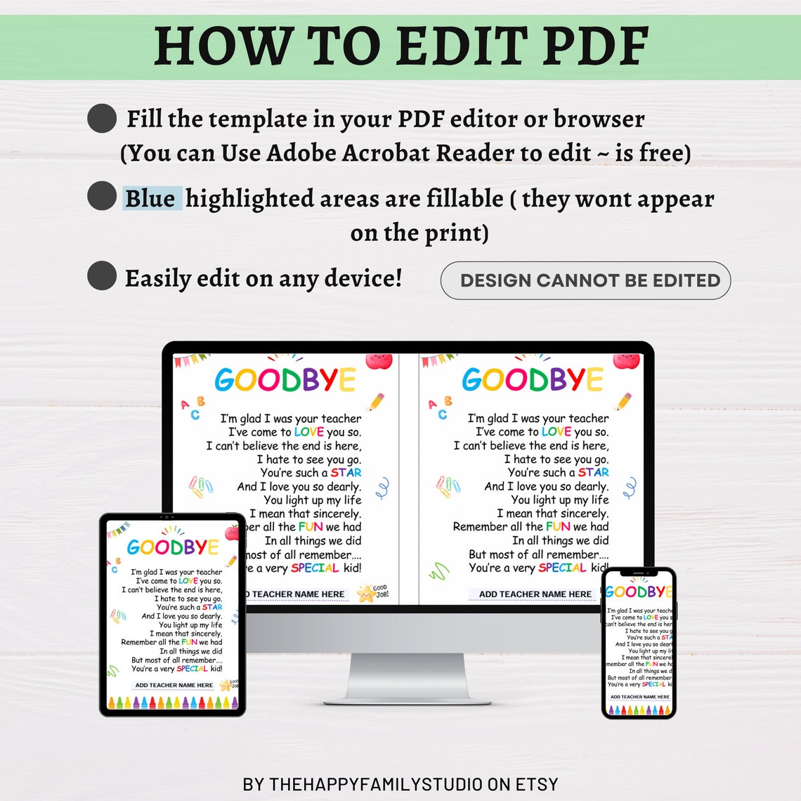 Printable End of School Year Letter for Students, Poem Gift From ...