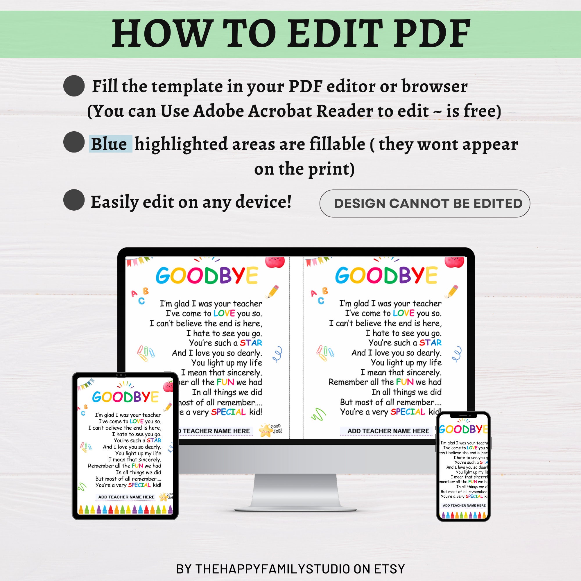 Printable End of School Year Letter for Students, Poem Gift From ...