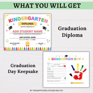 Kindergarten Graduation Bundle, Graduation Ceremony Program, Graduation ...