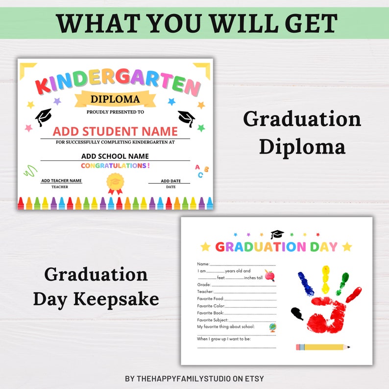 Kindergarten Graduation Bundle, Graduation Ceremony Program, Graduation ...