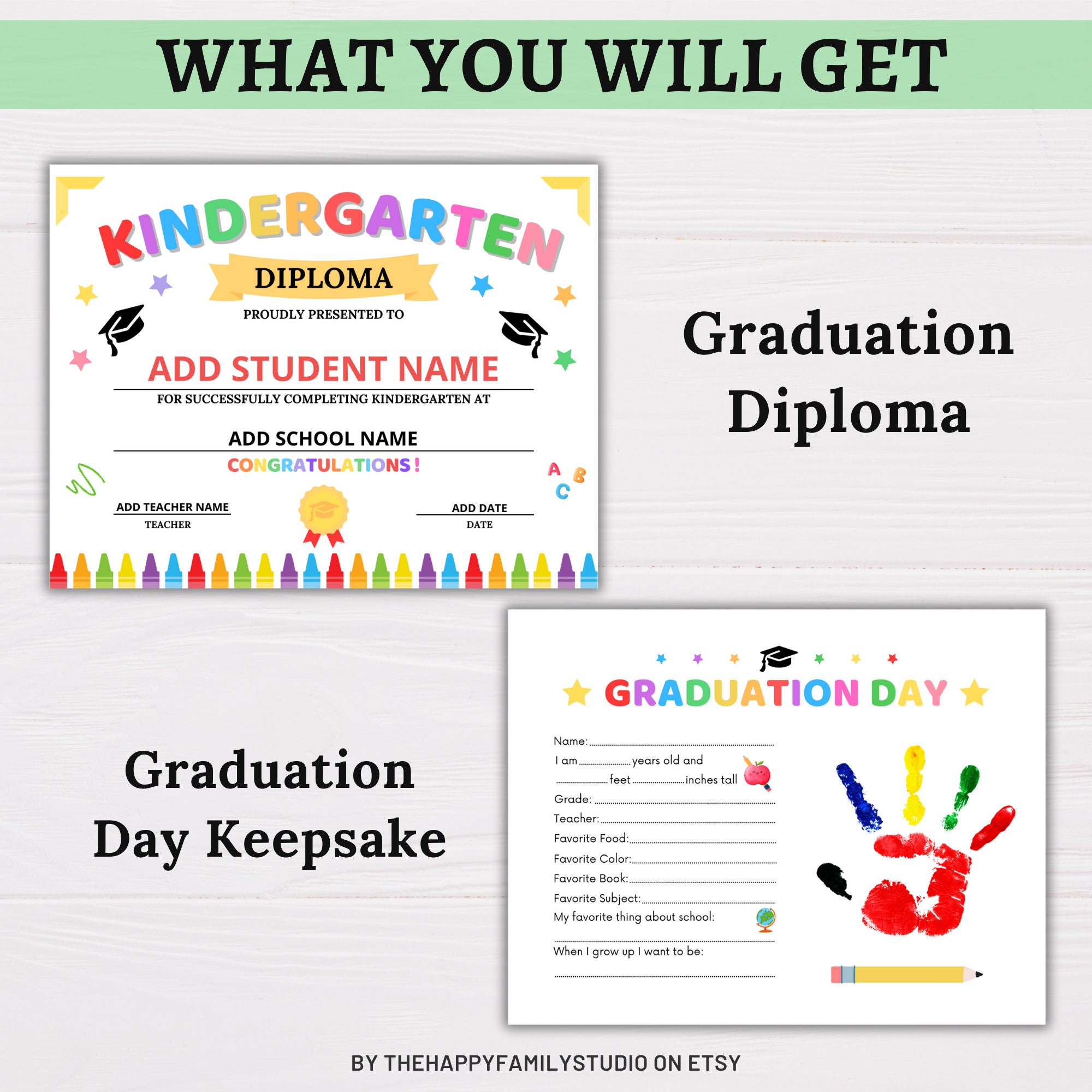 Kindergarten Graduation Bundle, Graduation Ceremony Program, Graduation ...