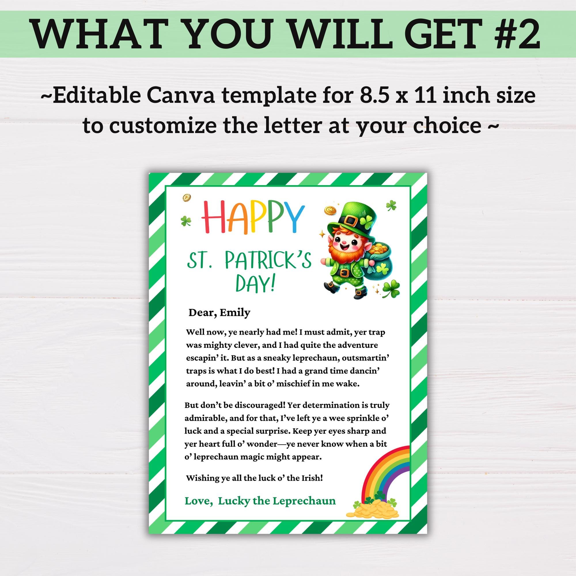 Leprechaun Letter for Kids Printable, Leprechaun Trap Letter, Saint ...