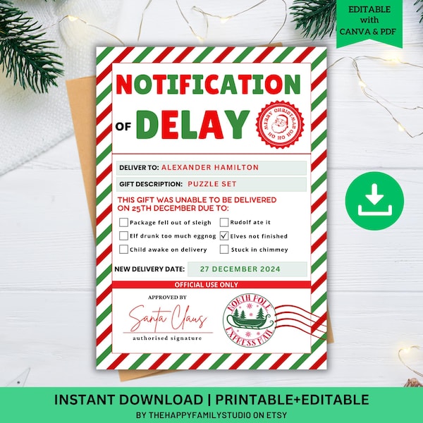 Santa Delivery Late - Etsy
