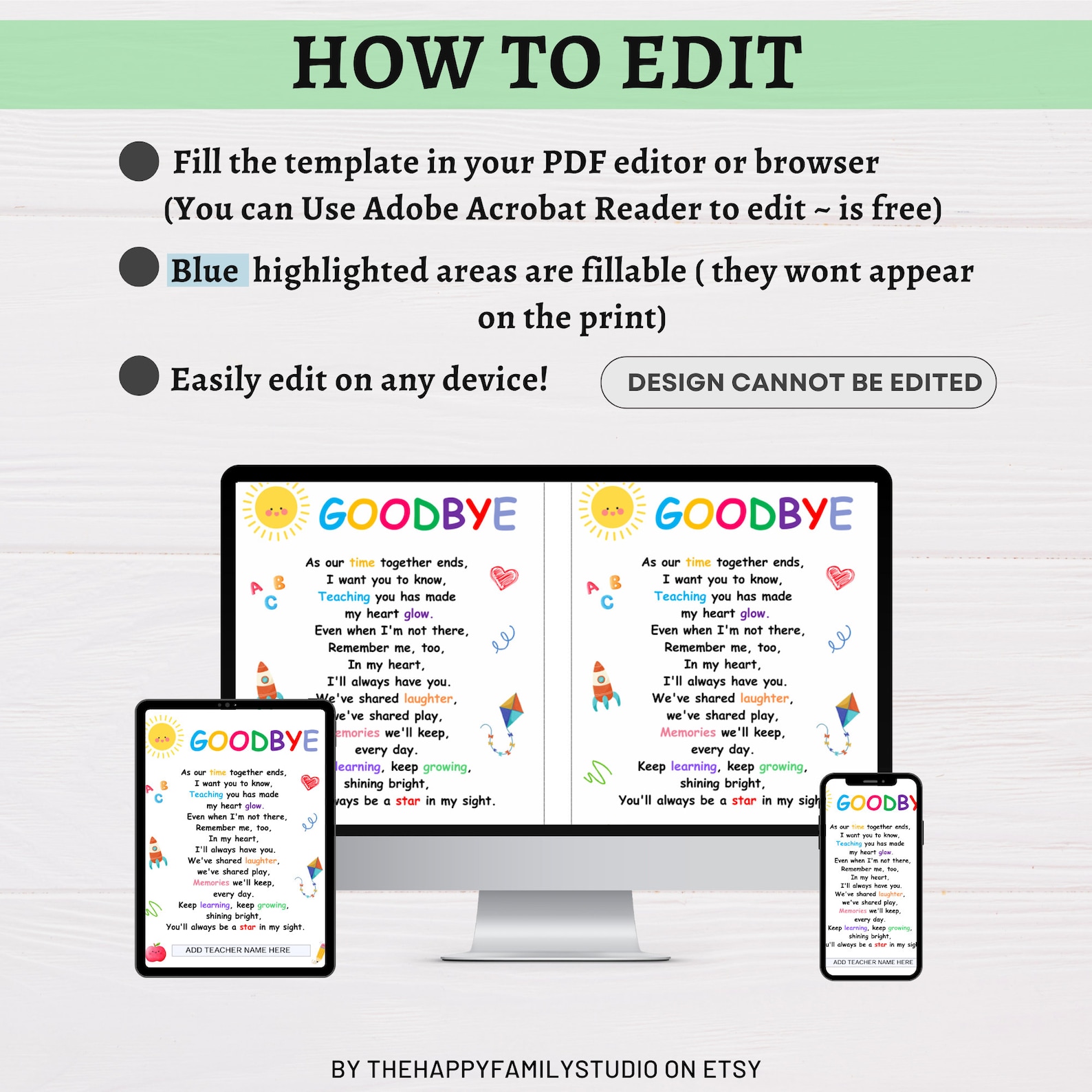 End of School Year Poem Gift From Teacher to Student, End of Year Gift ...