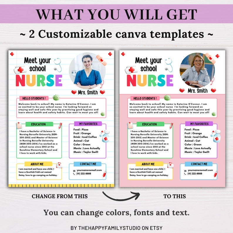EDITABLE Meet the School Nurse Template, Meet Your Teacher Letter ...