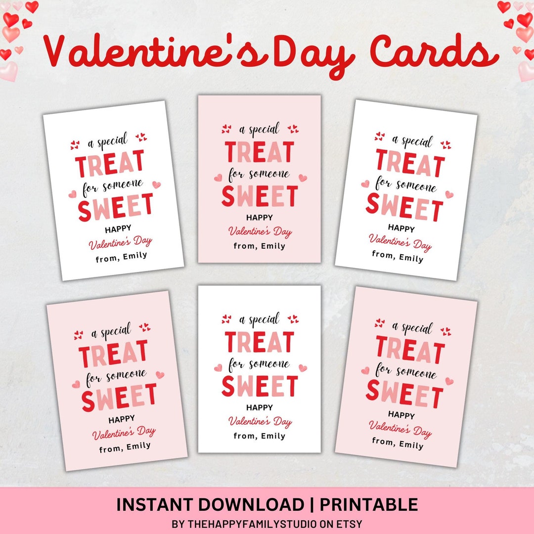 Editable Valentines Day Cards, Valentine Gift Label, Kids School ...