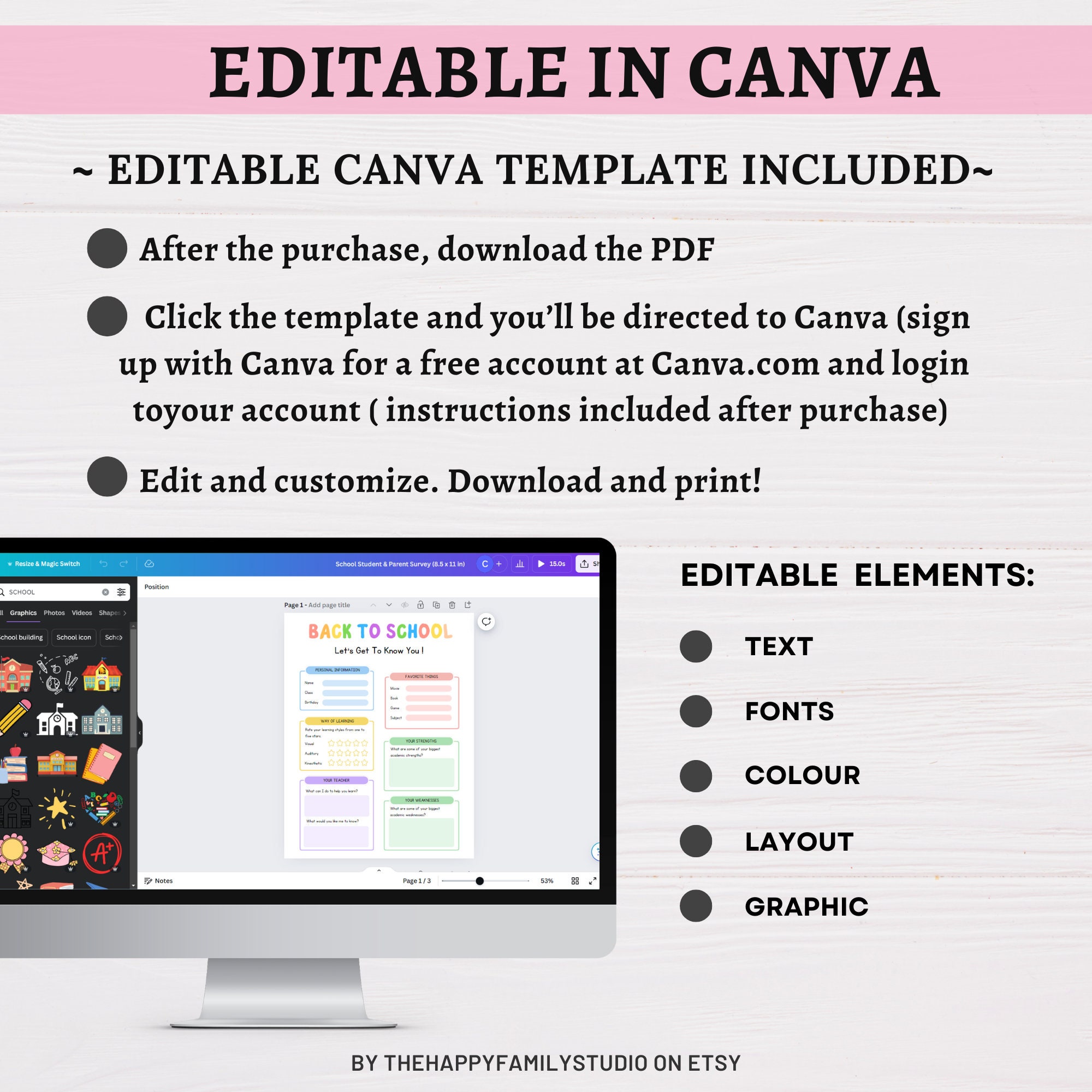 Back to School Questionnaire, Get to Know Your Child, Parent Survey ...