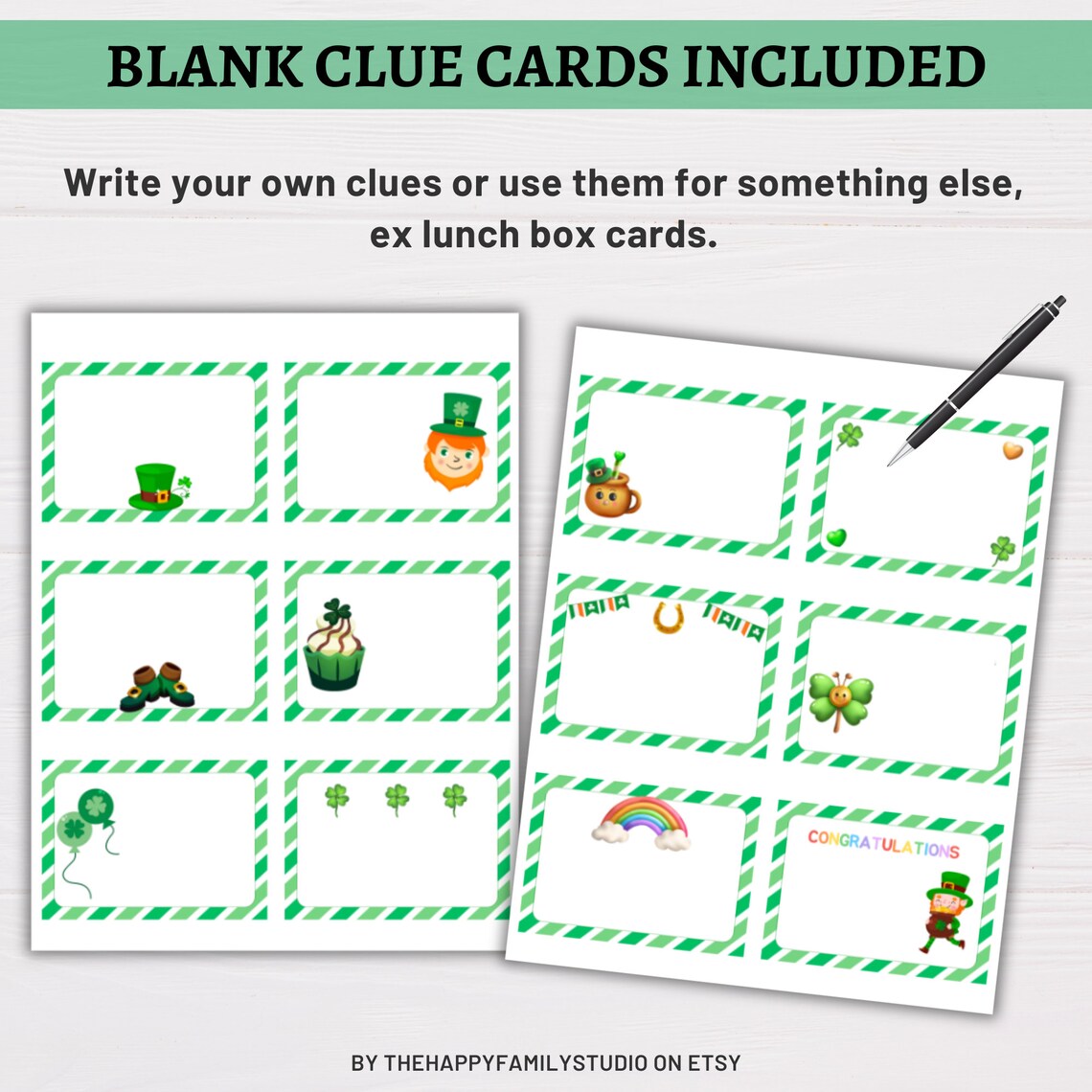 St. Patrick's Day Scavenger Hunt for Kids, Leprechaun Treasure Hunt ...