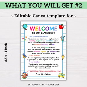 Welcome Back to School Letter for Parents and Students, First Day of ...