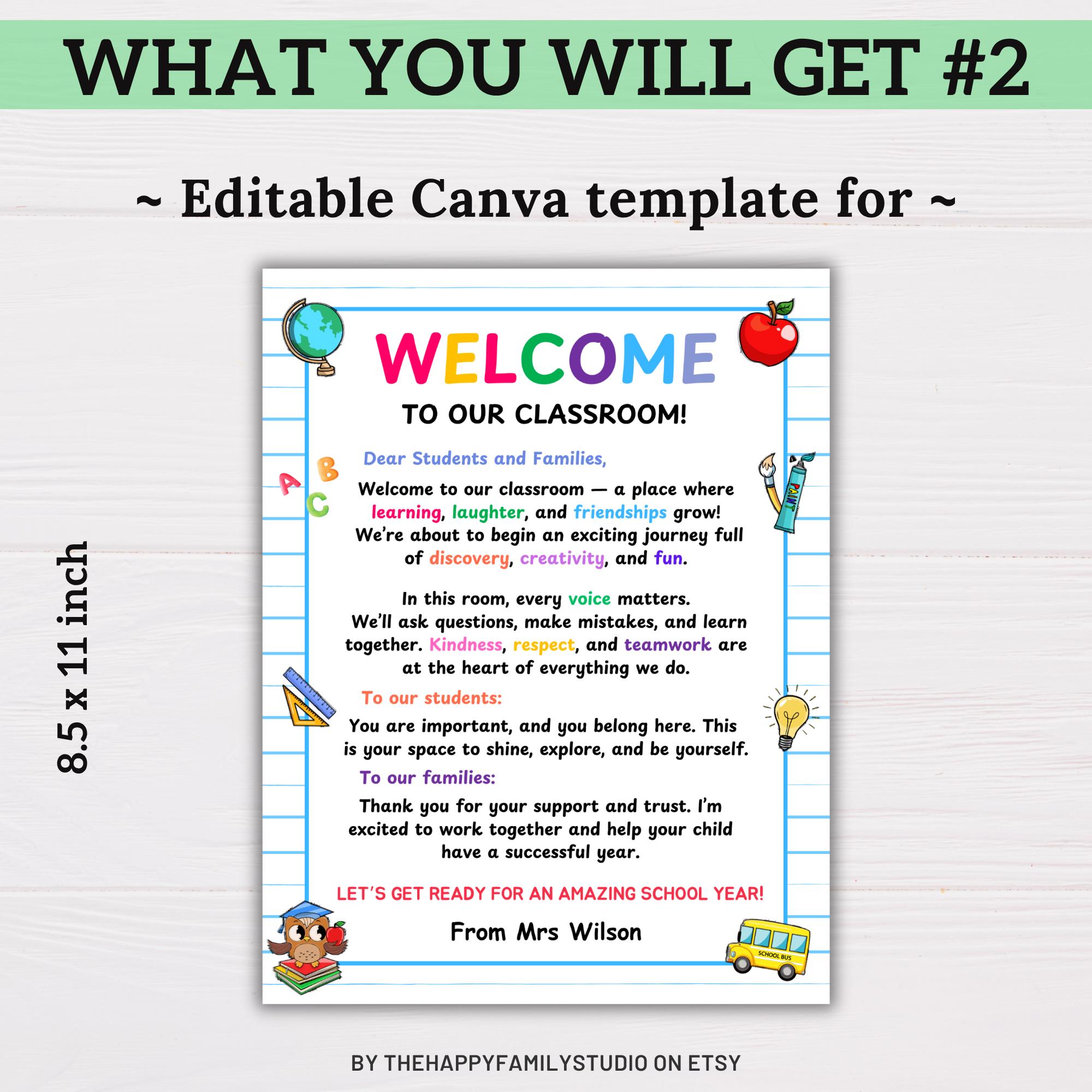 Welcome Back to School Letter for Parents and Students, First Day of ...