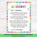 Teacher Goodbye Letter Printable, Teacher End of School Letter, Letter ...