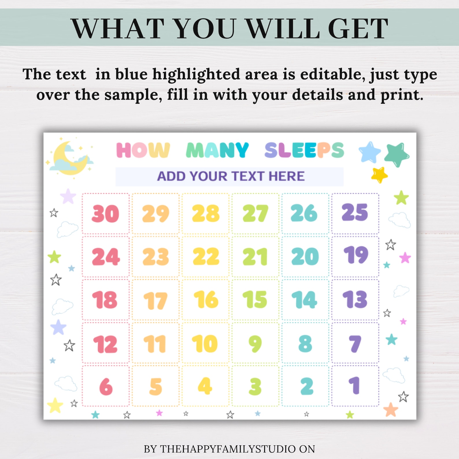 Kids Vacation Countdown, Countdown Calendar for Kids, Kids Countdown ...