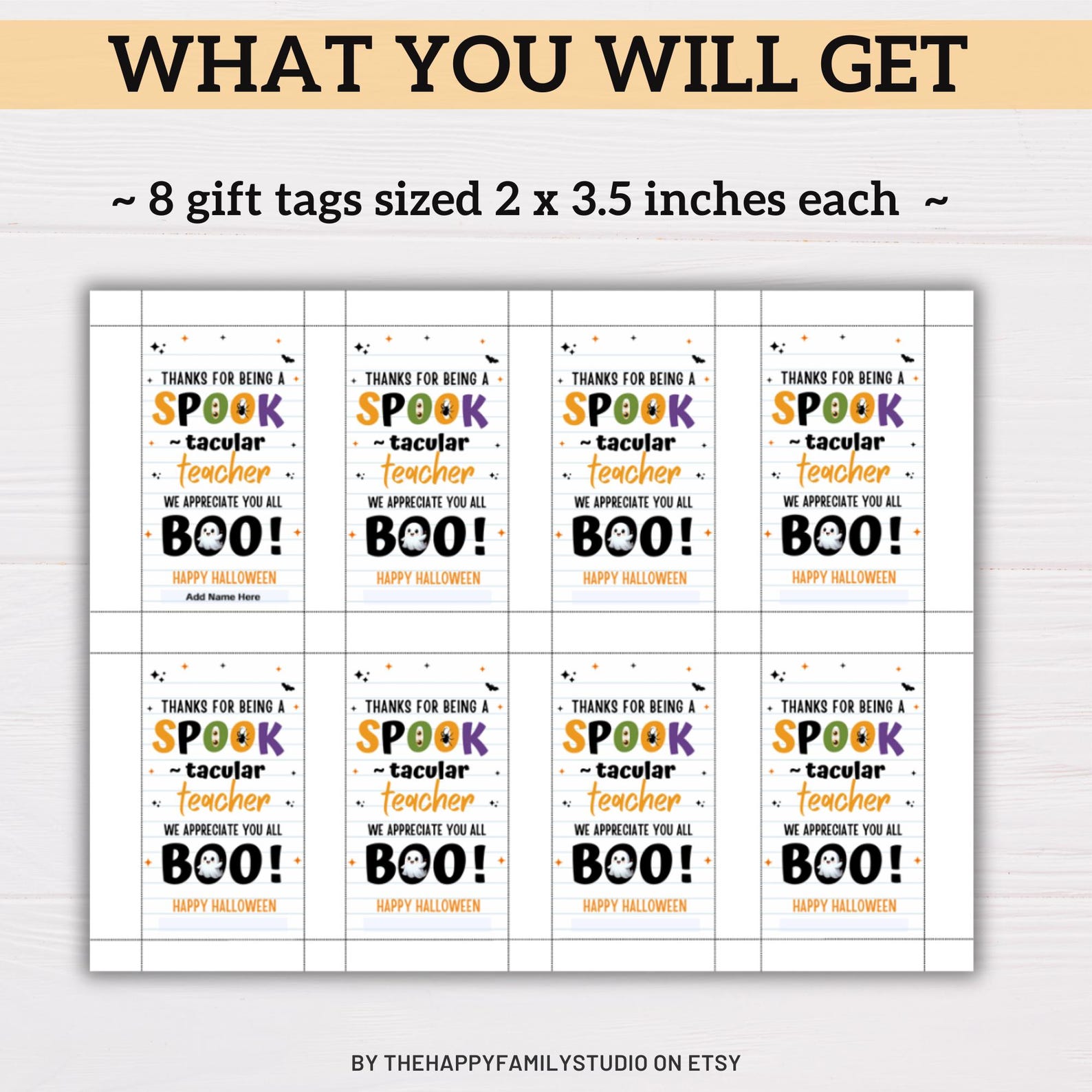 Thanks for Being a Spooktacular Teacher Tag, Teacher Appreciation Gift ...