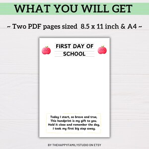 First Day of School Handprint Art, Back to School Handprint Craft, 1st ...