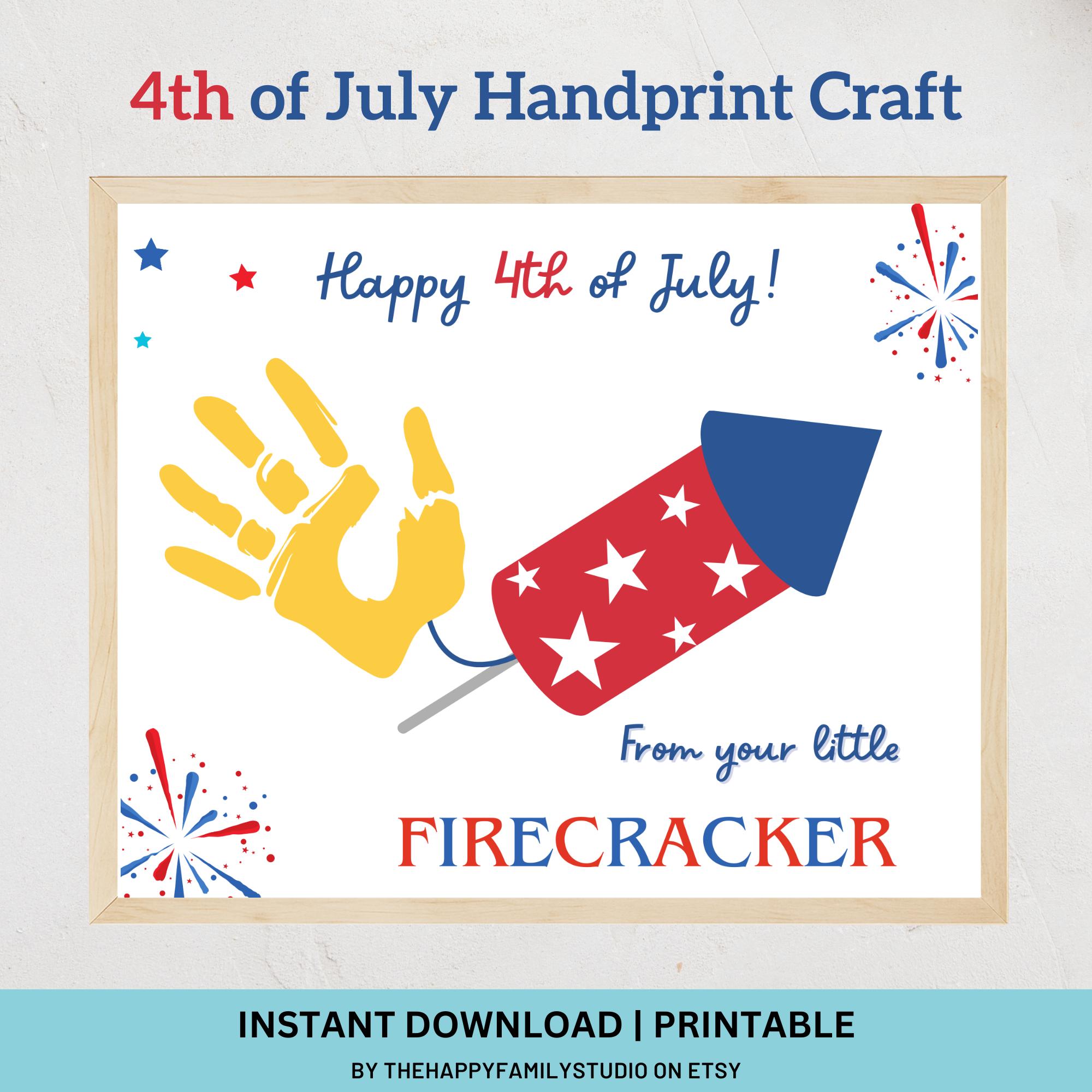 4th of July Handprint Craft, 4th of July Handprint Art, Independence ...