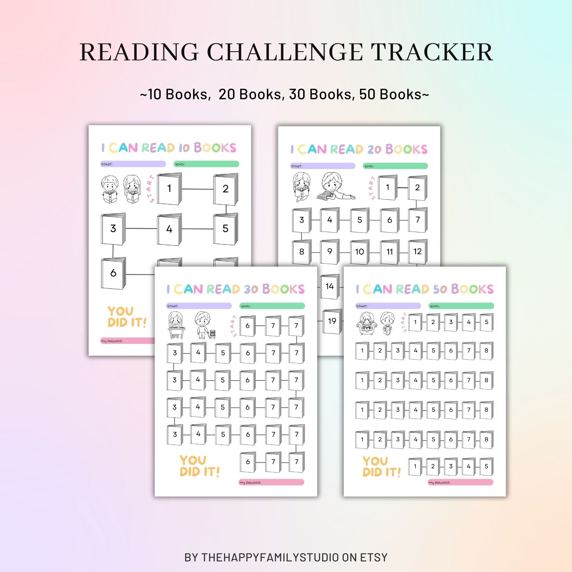 Kids Reading Journal Printable Bookshelf Reading Tracker - Etsy UK