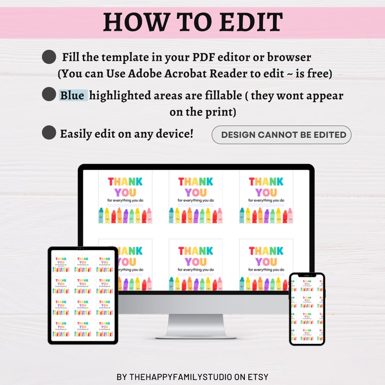 Teacher Appreciation Gift Tags, Thank You Teacher Gift Tag, Teacher ...