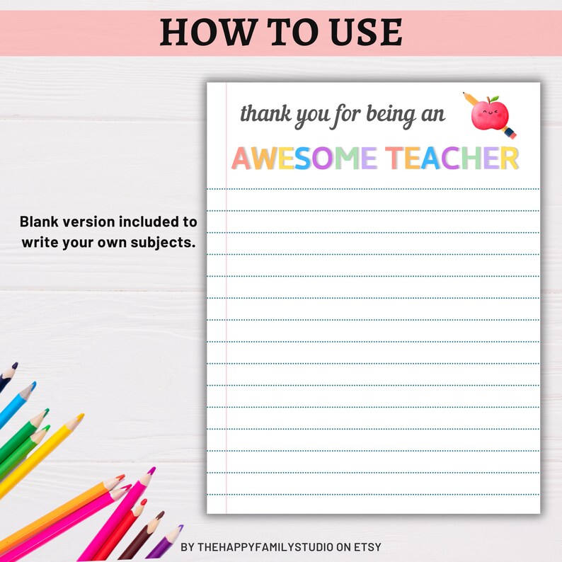 Teacher Appreciation Week Printable, Teacher Appreciation Gift, Thank ...