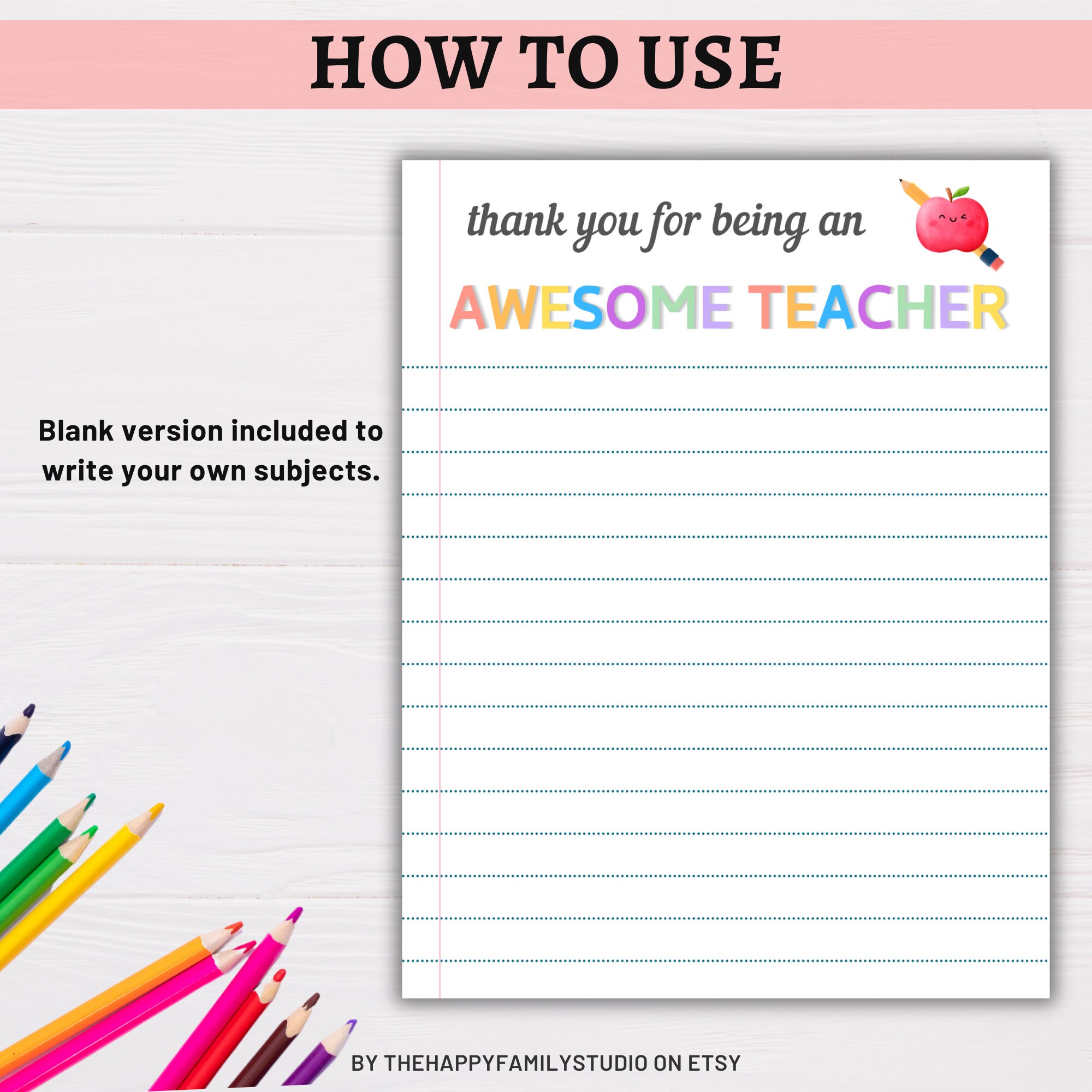 Teacher Appreciation Week Printable, Teacher Appreciation Gift, Thank ...