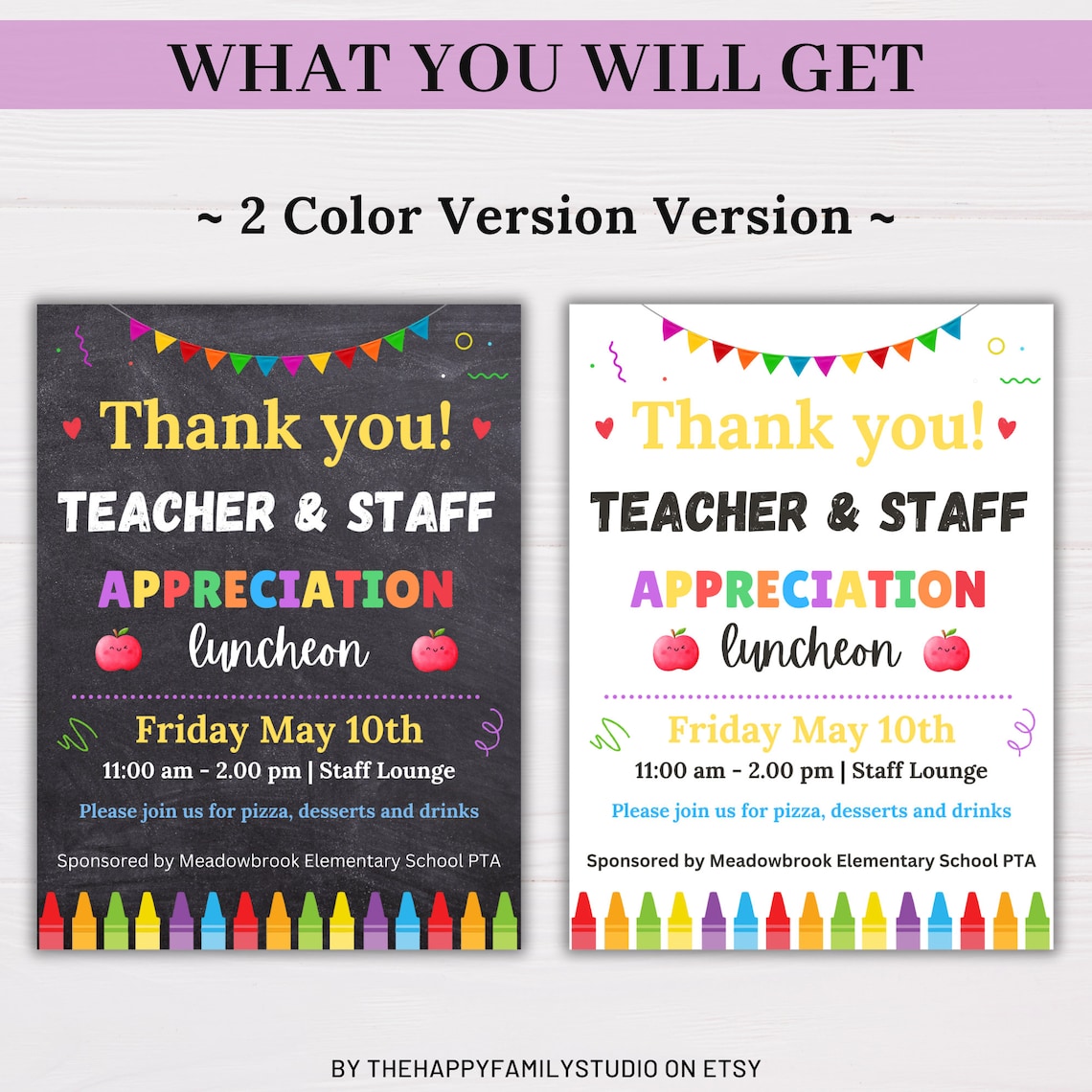 Teacher Appreciation Week Itinerary Poster Template, Newsletter ...